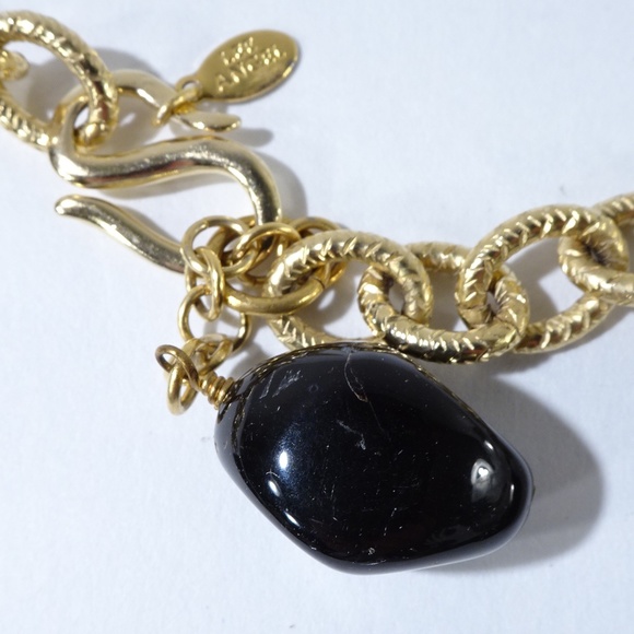 Lee Angel | Jewelry | Lee Angel Black Stone Crystal Cluster Necklace ...